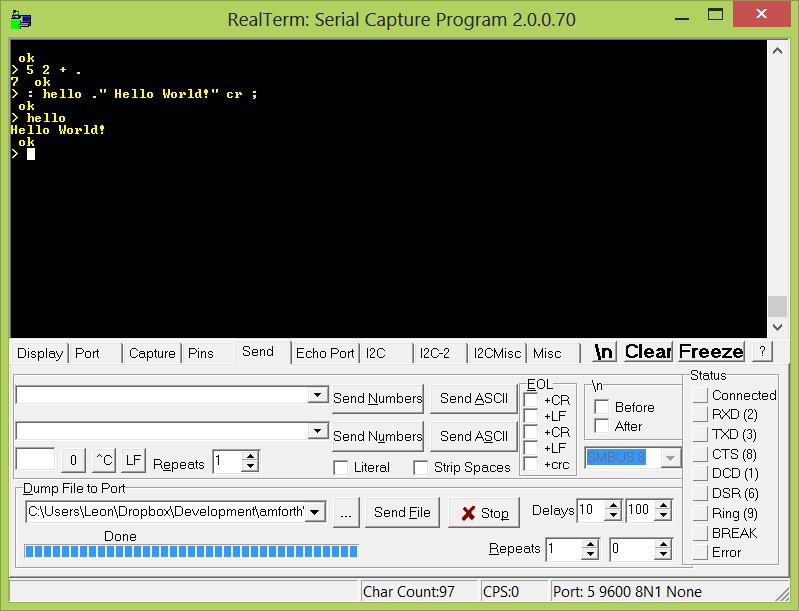 Floating Away with AmForth